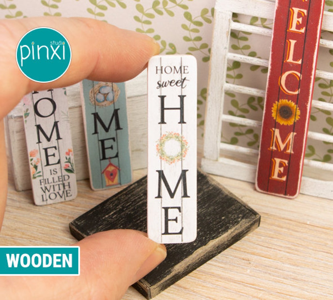 Miniature Home Sweet Home Porch Sign — Handmade Sign for Adult ...