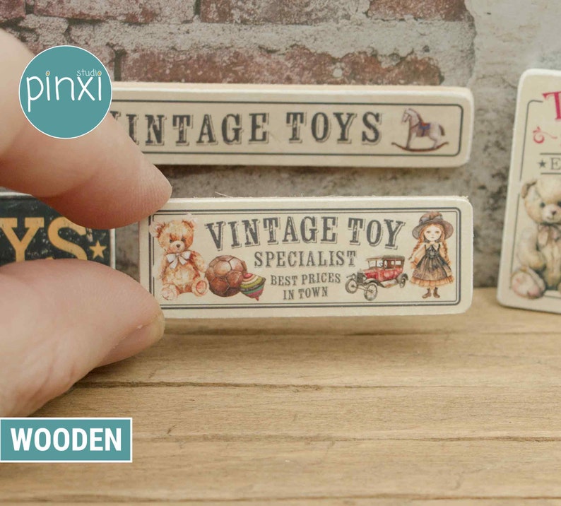 Miniature Vintage Toys Sign — Handmade sign for adult collectors only ...