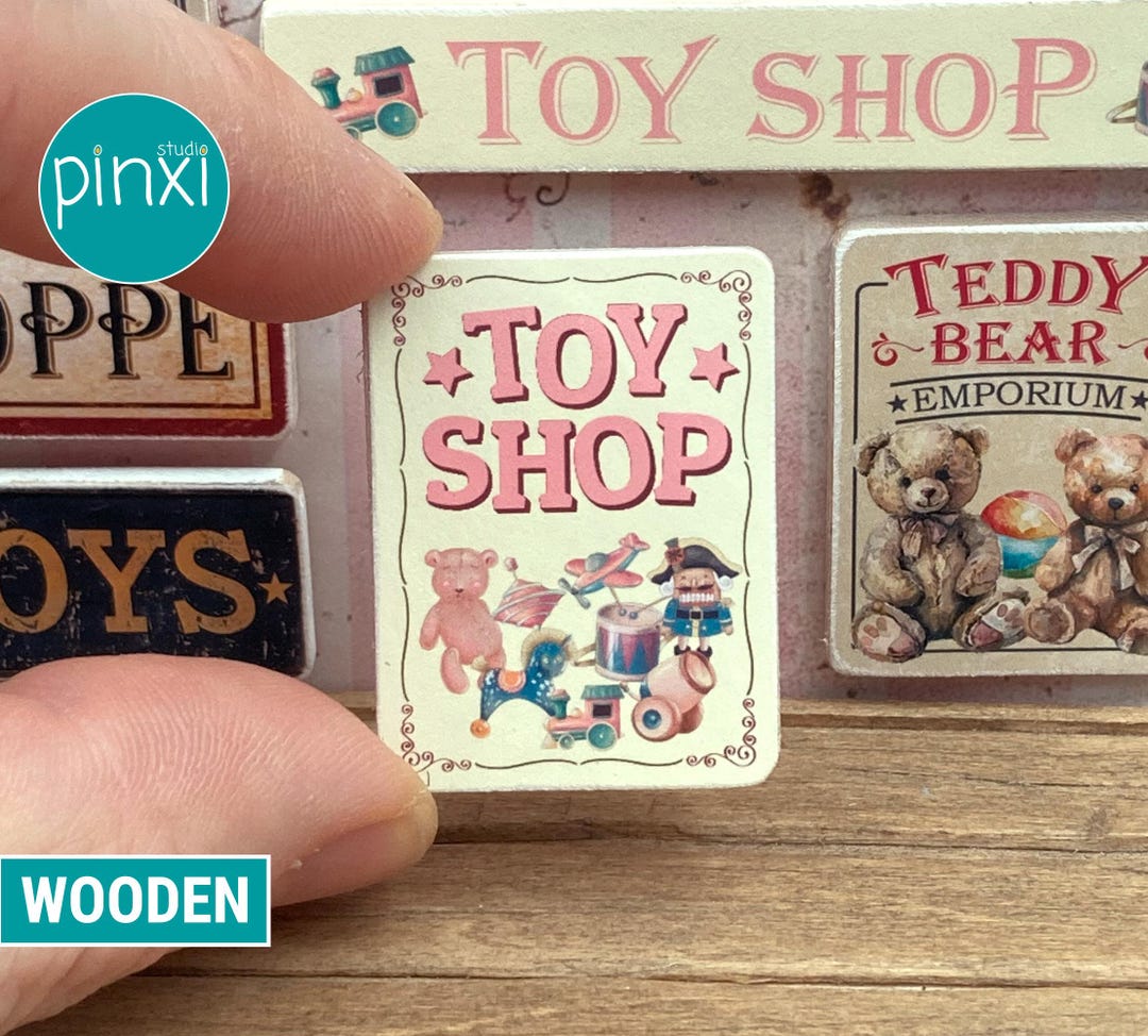 Miniature Toy Shop Sign — Handmade Sign for Adult Collectors Only. Not ...