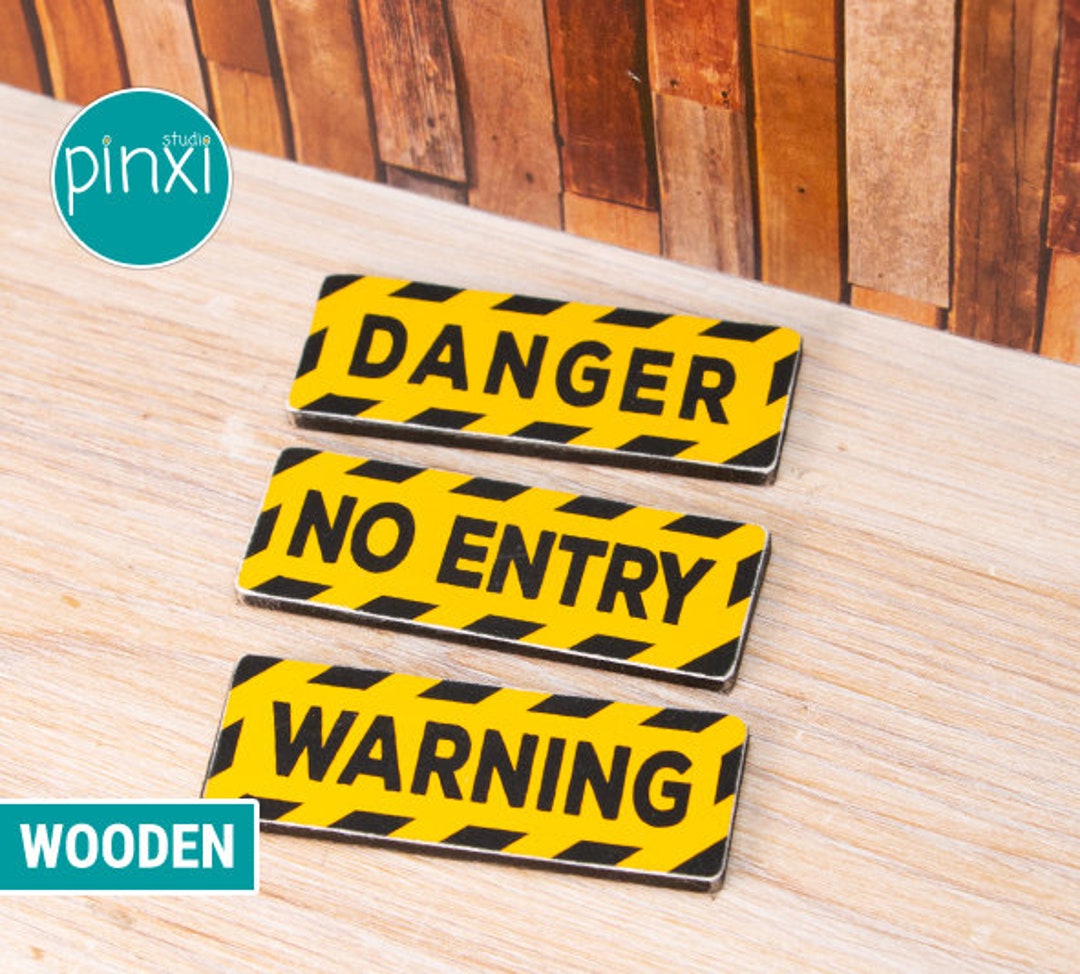 Miniature Warning Danger No Entry Sign - ADULT COLLECTORS - Handmade ...