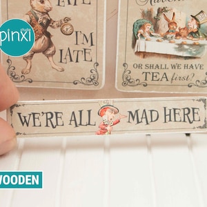 Alice in Wonderland Miniature Sign - Etsy