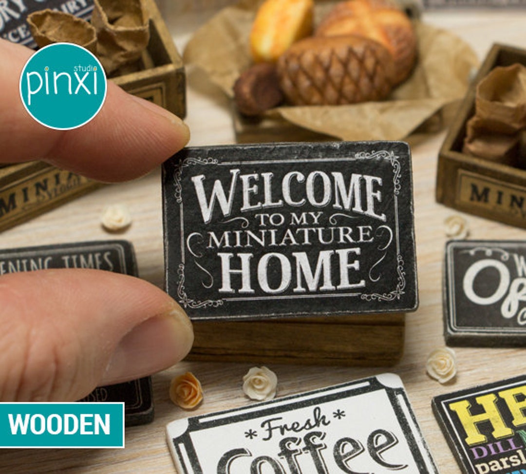 Miniature Welcome to My Miniature Home Sign — Handmade Sign for Adult ...