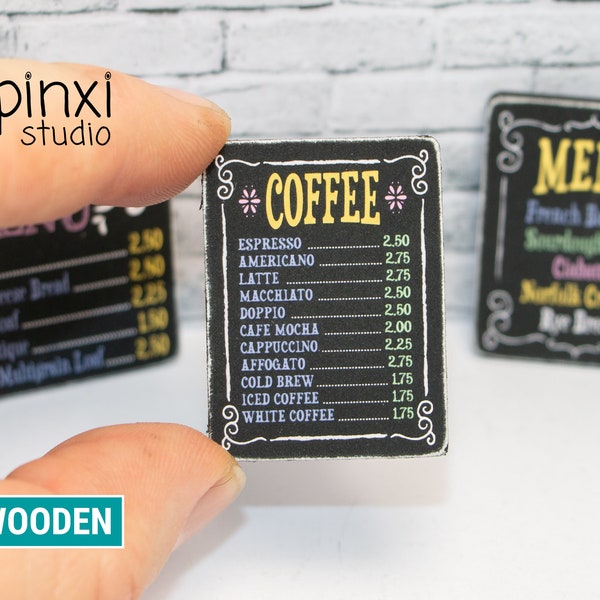 Miniature Coffee Menu - Etsy