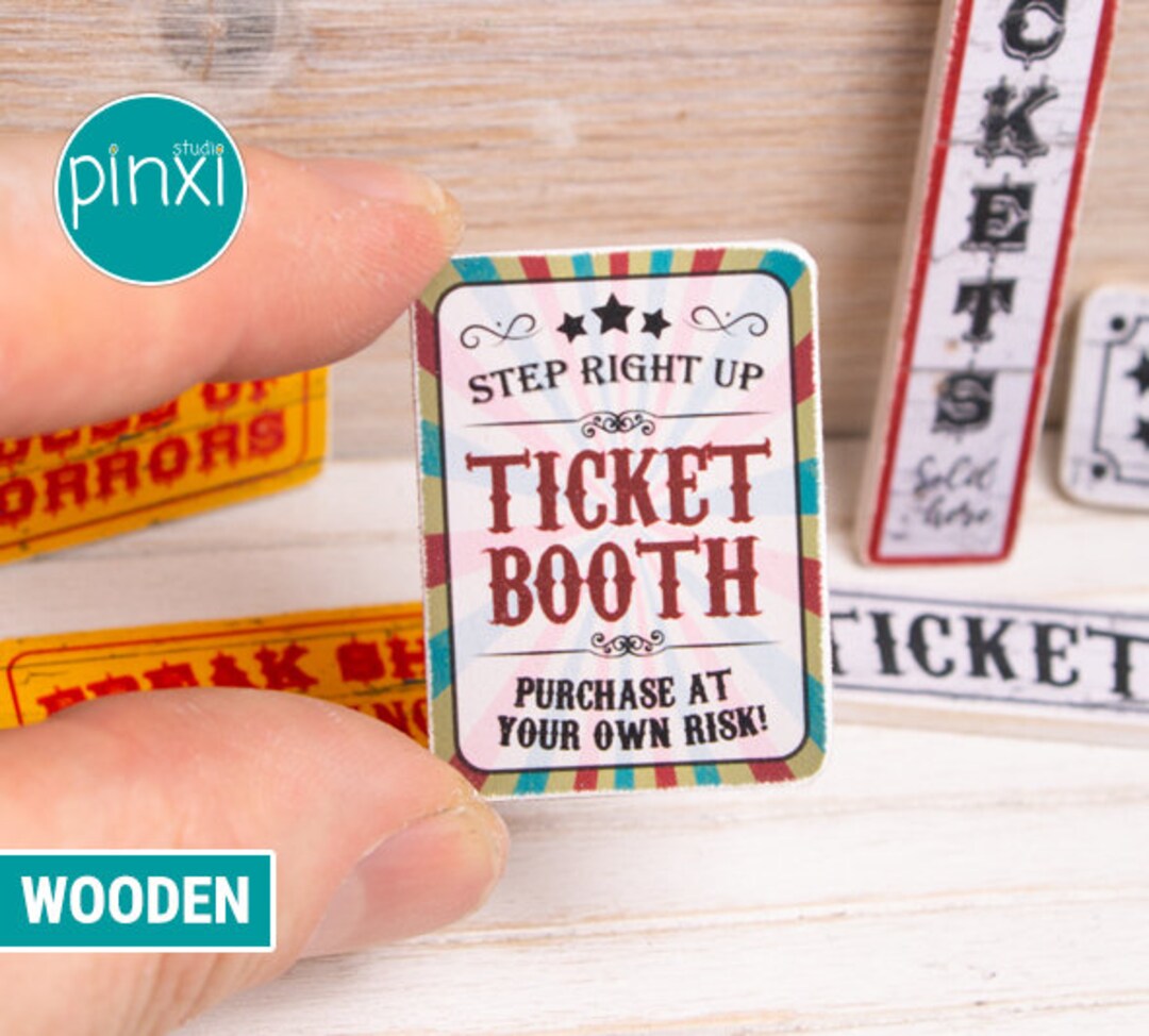 Miniature Ticket Booth Sign - ADULT COLLECTORS - Handmade Miniature ...