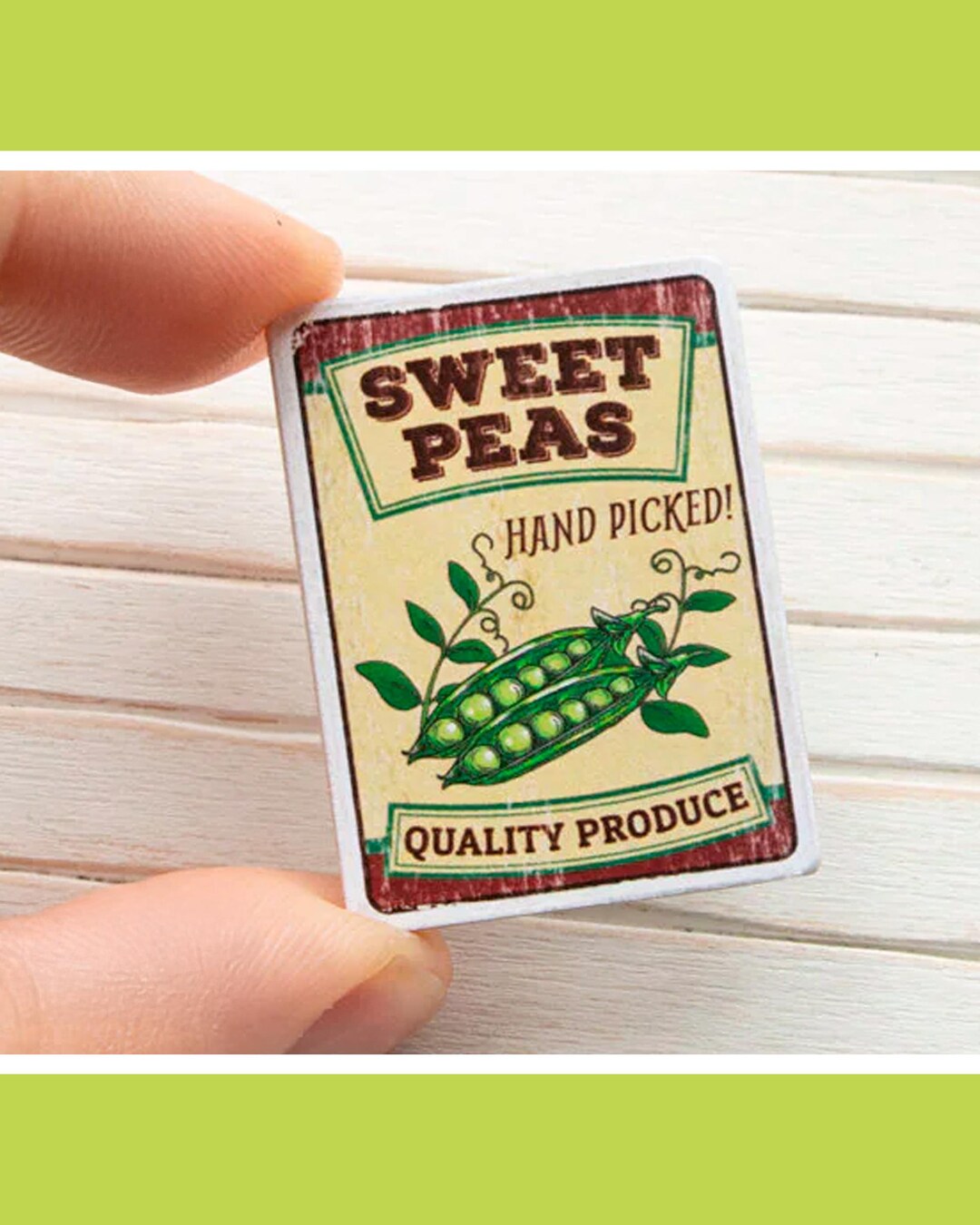Miniature Sweet Peas Wooden Sign - 12th / 6th Scale - Handmade for ...