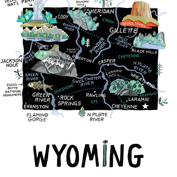Wyoming Art - Etsy
