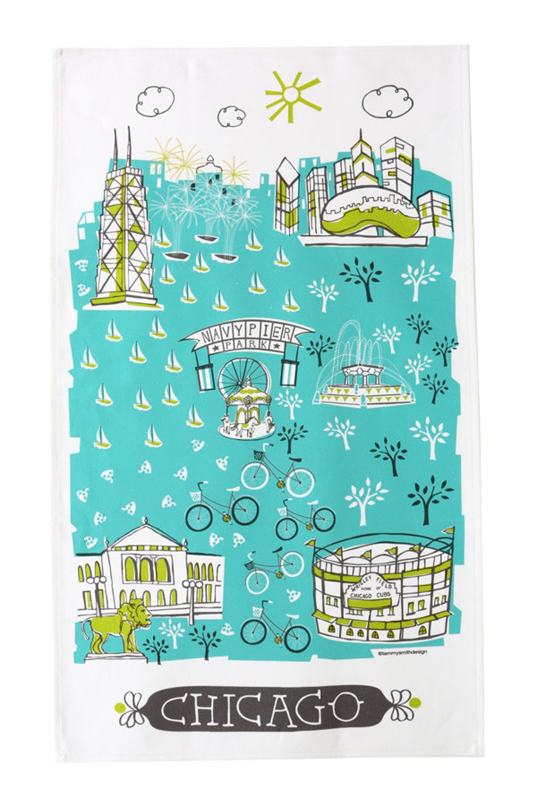 Chicago Tea Towel-unique City Gift - Etsy