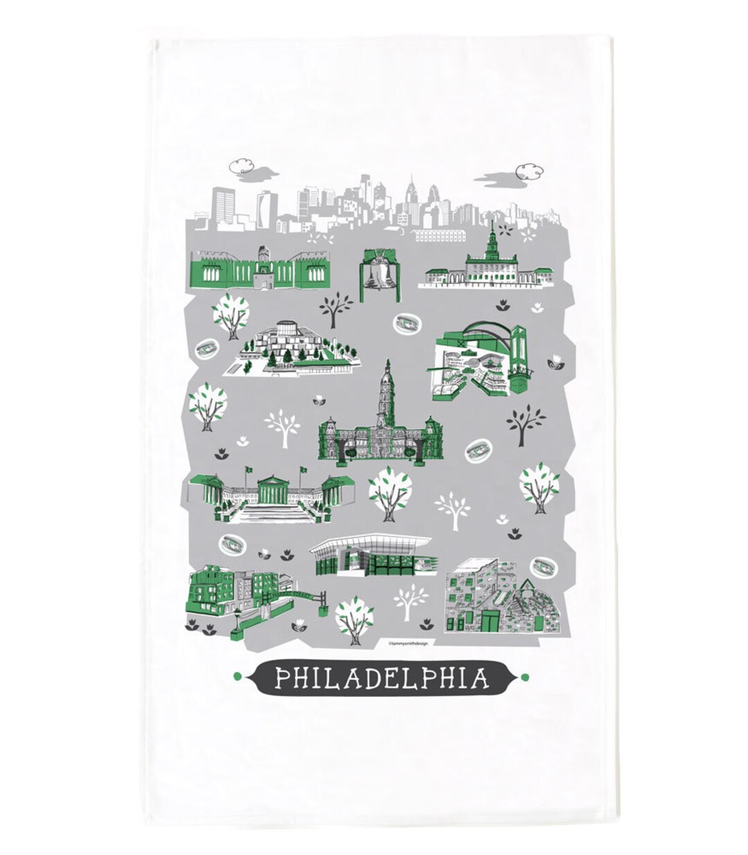 Philadelphia Tea Towel-unique Gift City Towel - Etsy