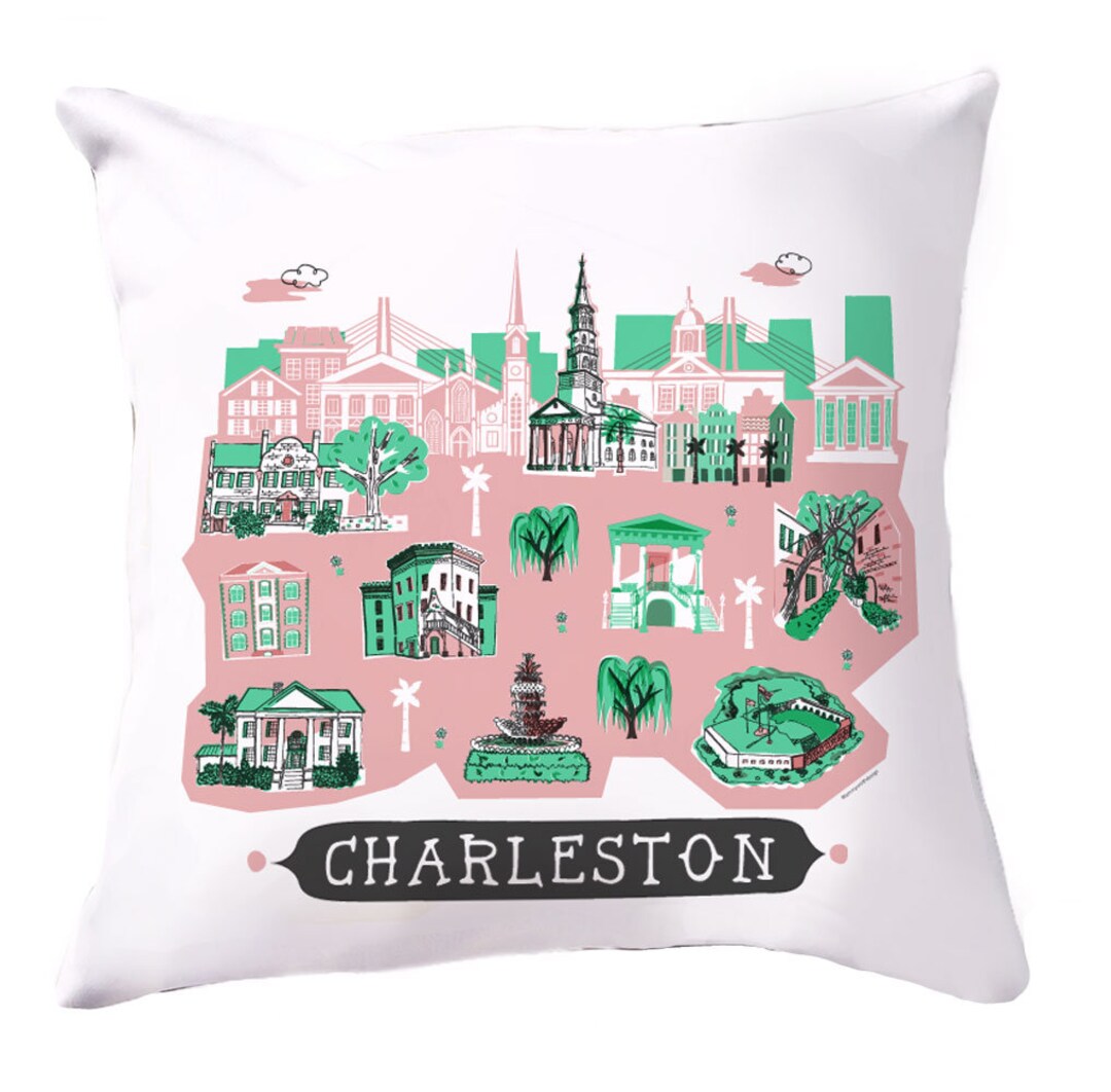 Charleston Pillow Cover-unique City Gift - Etsy