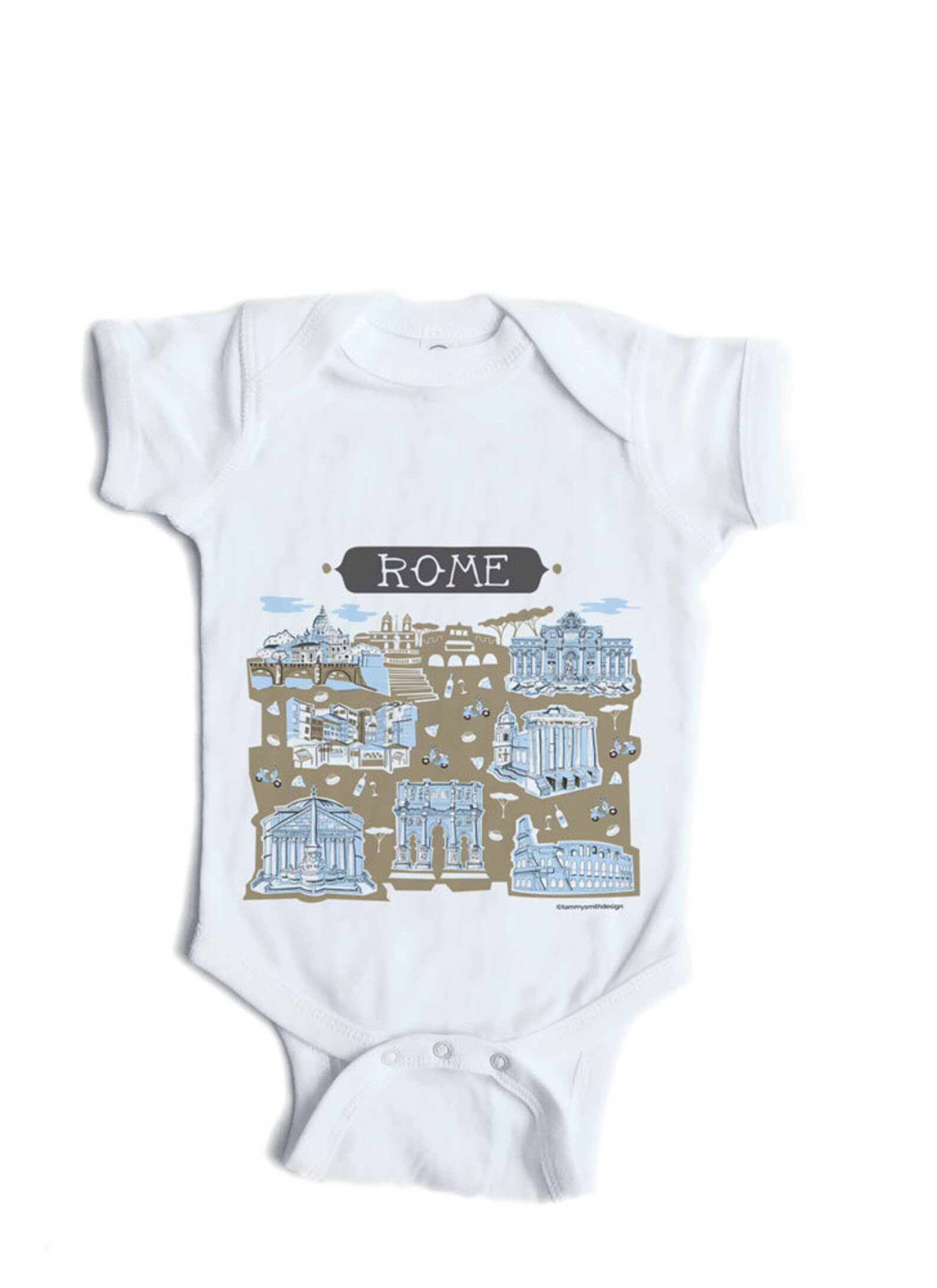 Rome Italy One-piece Custom City Baby Body Suit Eco Friendly | Etsy