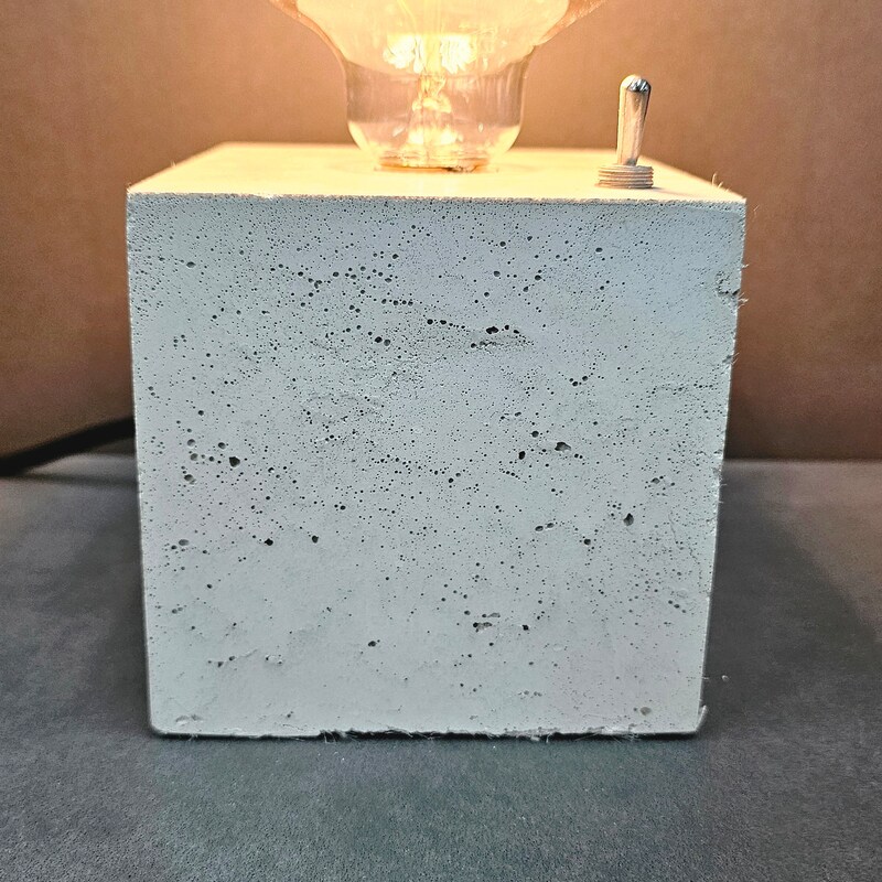 Concrete Lamp - Etsy