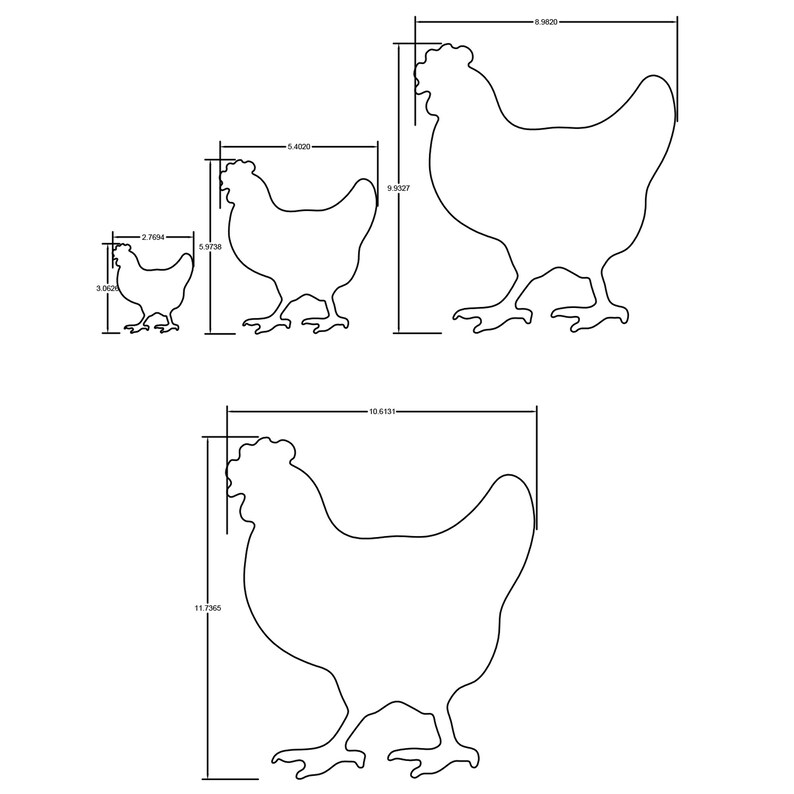 Chicken Shape 3 6 9 12 Steel Metal | Etsy