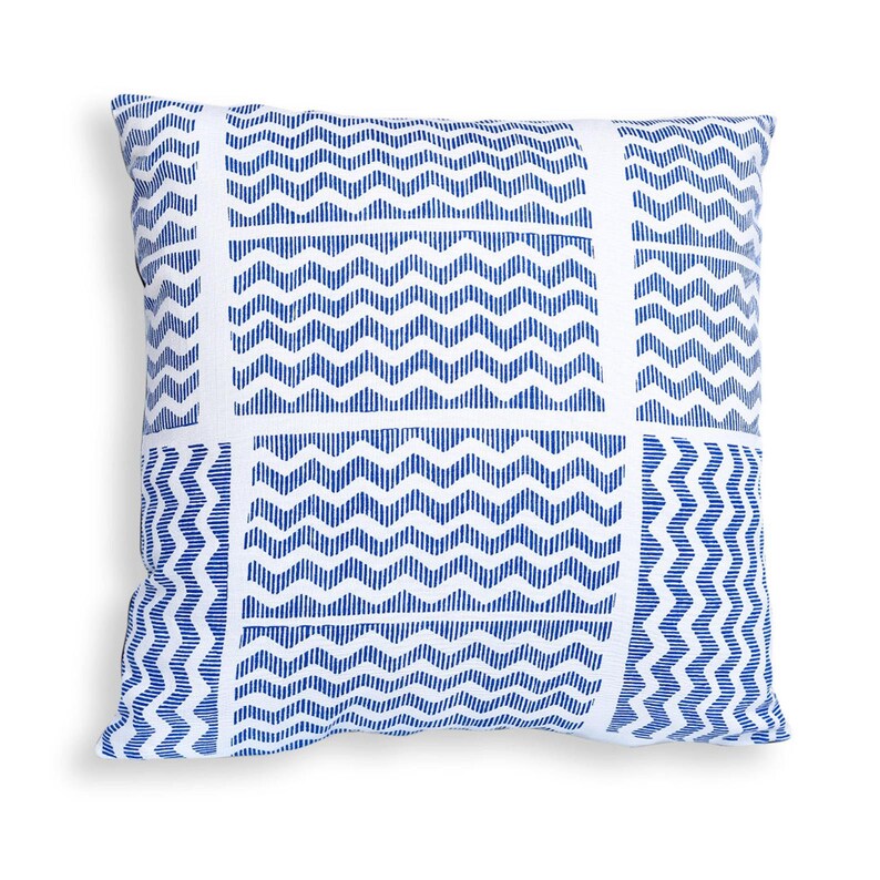 Abstract Check Pattern Reversible Pillow Cover in Shades of | Etsy