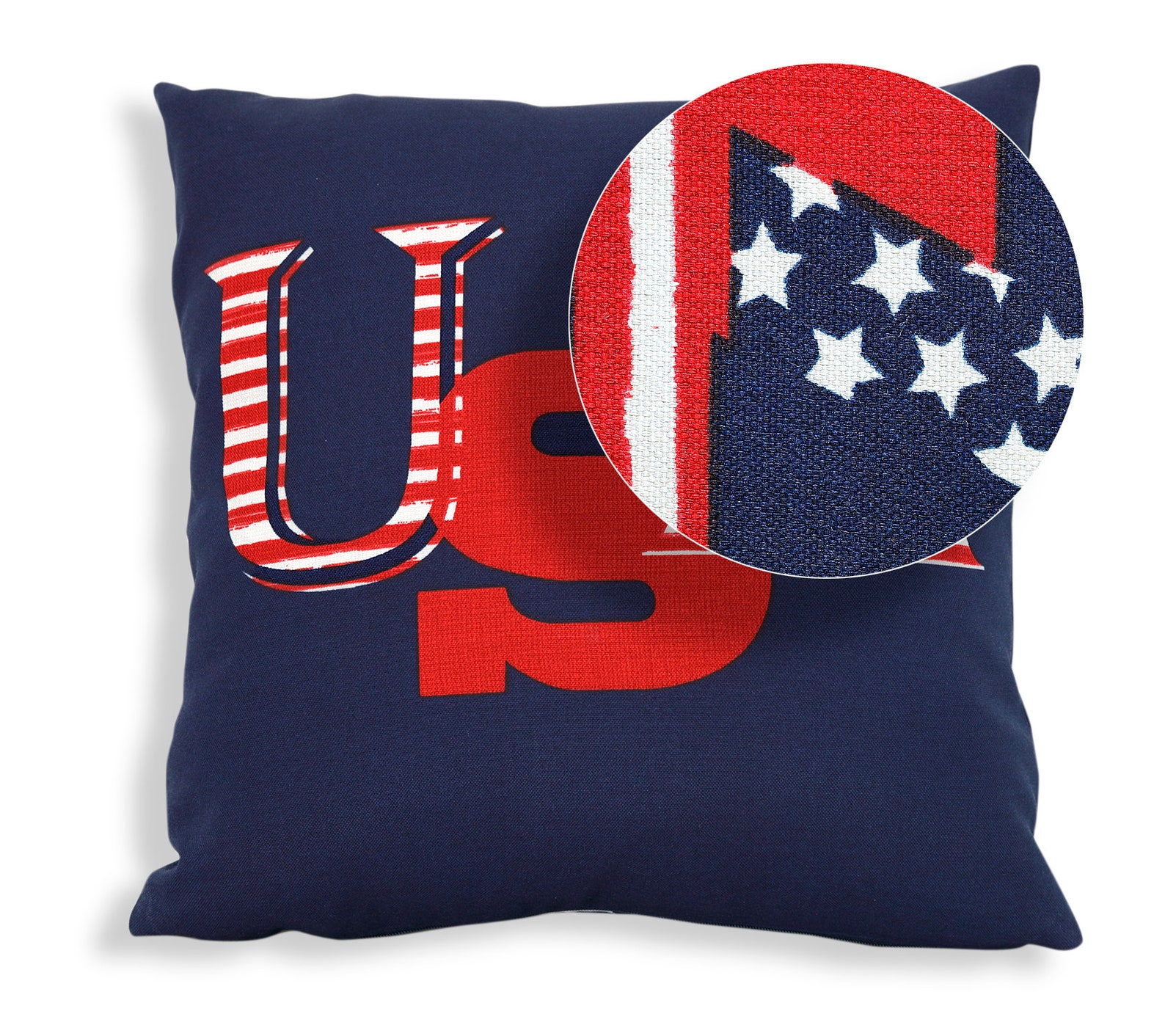 USA Patriotic Americana Outdoor Reversible Pillow Cover in - Etsy