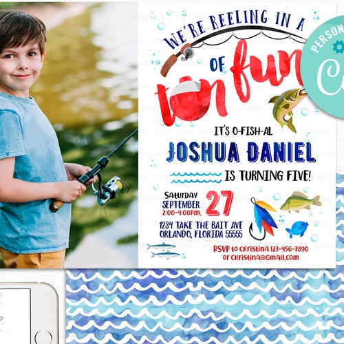 Fishing Invitation Instant Download / Fishing Party Invitation - Etsy