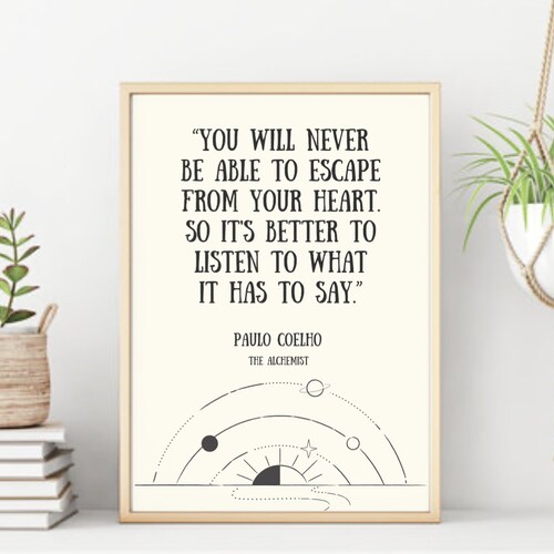 The Alchemist Quote by Paulo Coelho Print on an Antique Page - Etsy