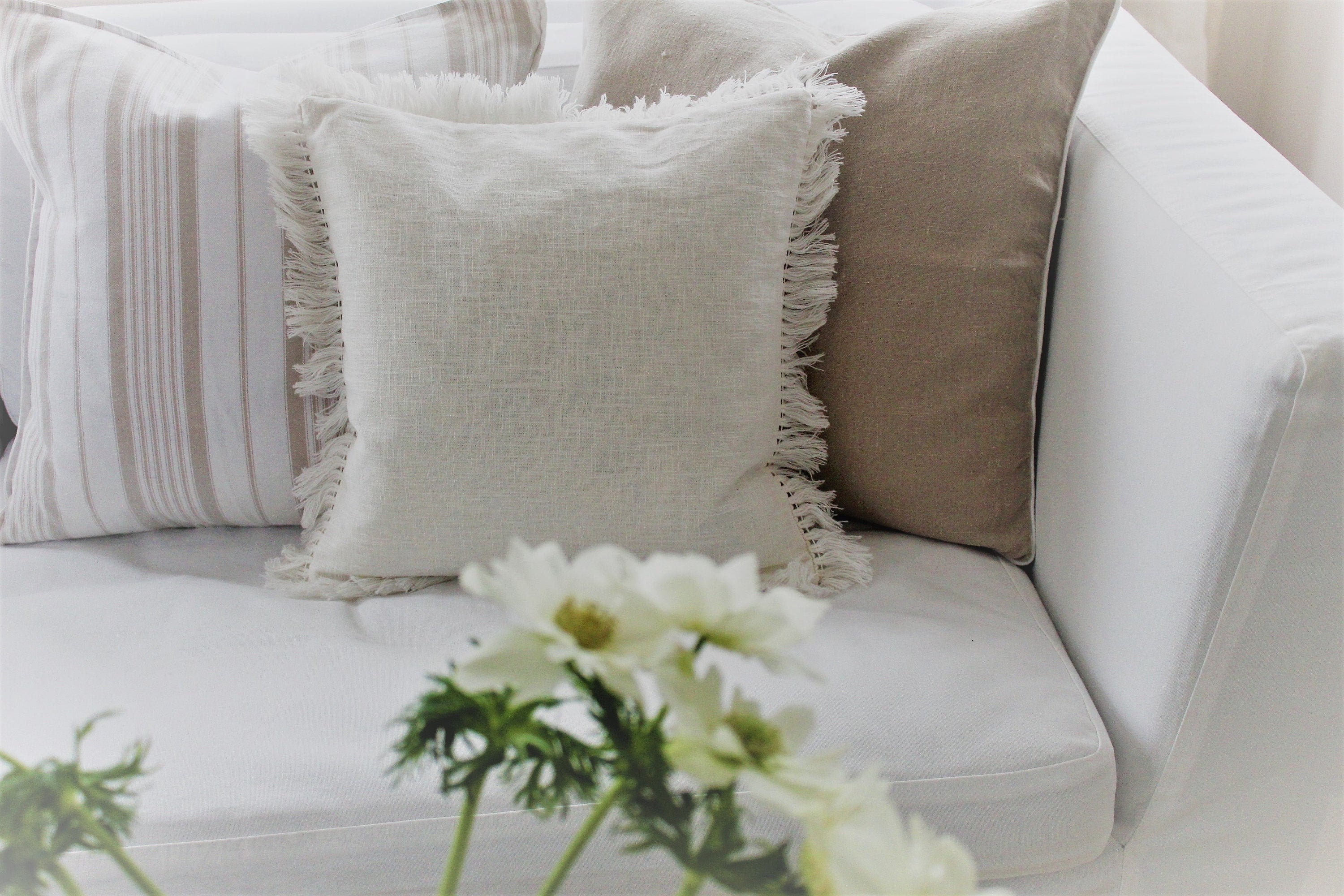 Fringe Pillow Linen Very Stylish - Etsy