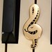 Treble Clef Pin / TREBLE CLEF SNAKE Music Pin / Shiny Gold and - Etsy