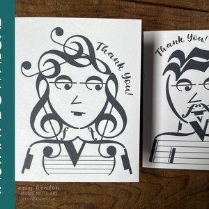 Printable MUSIC Thank You Card PDF Instant Download Music Teacher ...