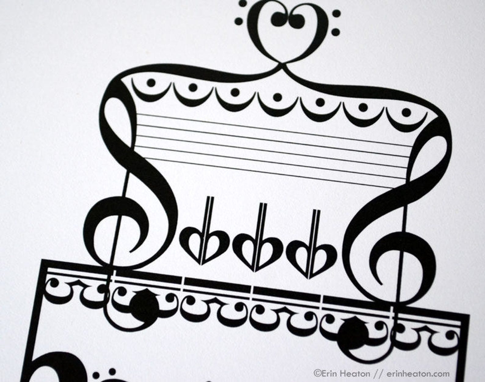 Music WEDDING Card / Music Note Wedding Cake Card / Wedding - Etsy
