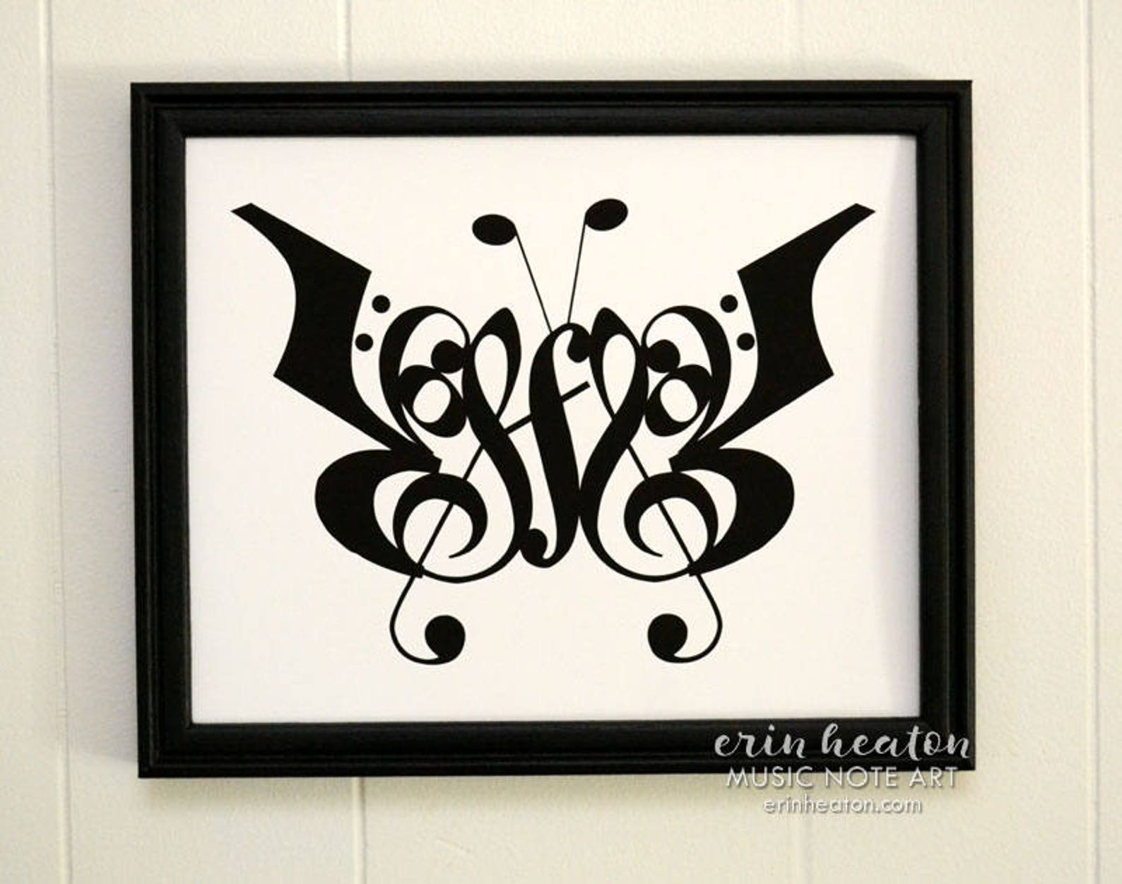 Music / BUTTERFLY #1 Music Art Print - 5x7, 8x10, 11x14 Fine Art Print ...