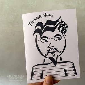 Printable MUSIC Thank You Card PDF Instant Download Music - Etsy Australia