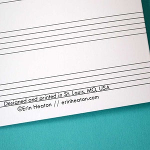 Music Note Greeting Card / BEATNIK Music Note Card / Music Stationery ...