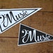 Music Party Decor / Printable MUSIC and BRAVO Pennant Flags / - Etsy