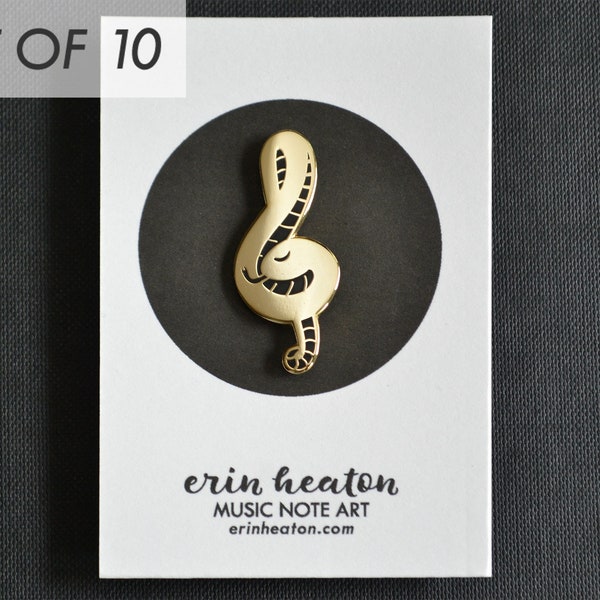 Treble Clef Pin - Etsy