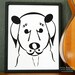 Musical Gift / BELLE Dog Music Note Art Print 5x7, 8x10, 11x14 / Black ...