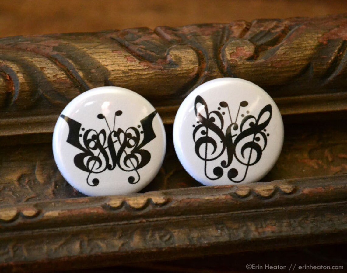 BUTTERFLY Music Magnets / Music Note BUTTERFLY Magnets / Music | Etsy