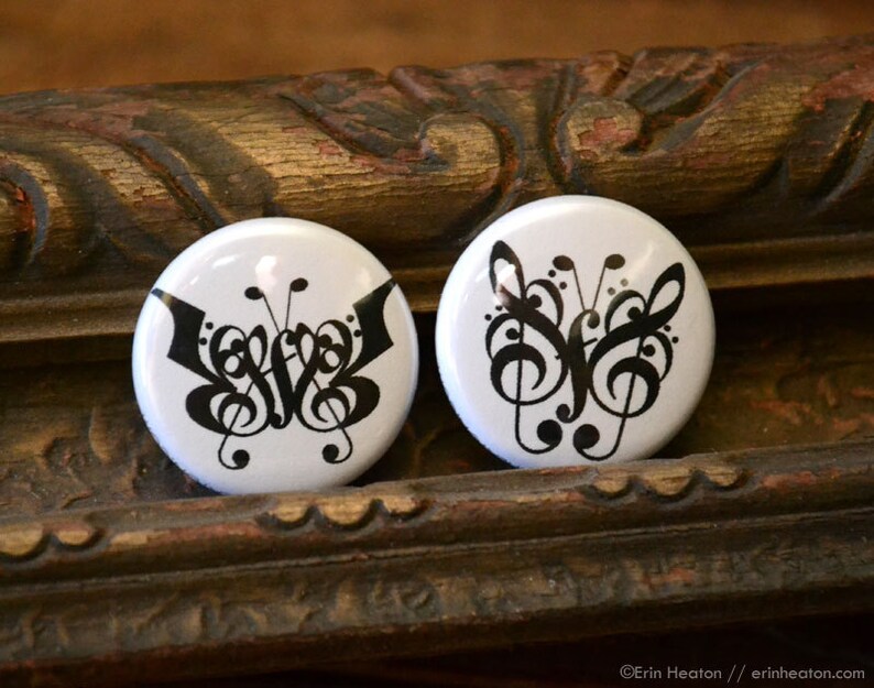 BUTTERFLY Music Magnets / Music Note BUTTERFLY Magnets / Music | Etsy