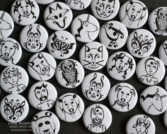 Music Note Buttons CLASSROOM PACK / Music Education / Music | Etsy