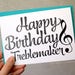 CONCERT TICKET Birthday Card / Musical Birthday Card / Treble Clef Card ...