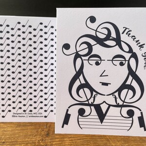Printable MUSIC Thank You Card - PDF Instant Download - Music Teacher ...