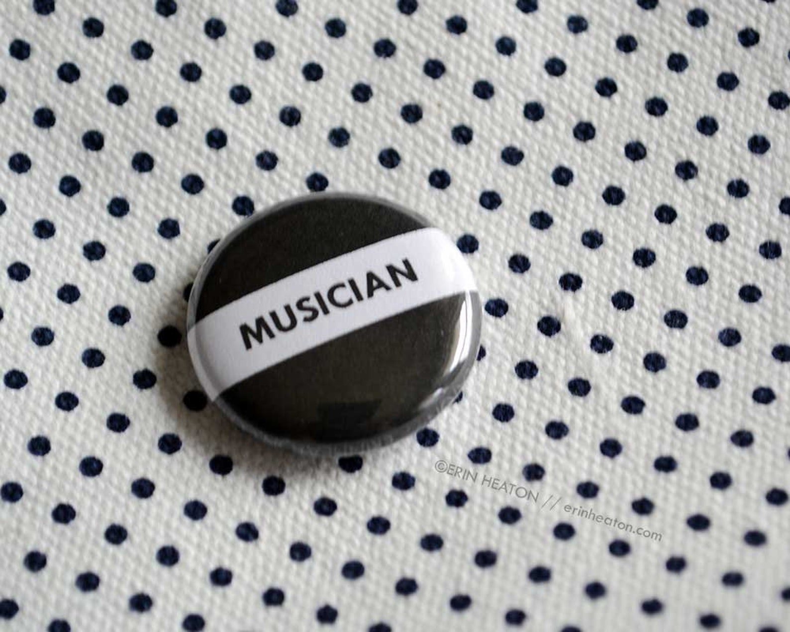 MUSICIAN Pin / Black and White Music Button / Music Student | Etsy