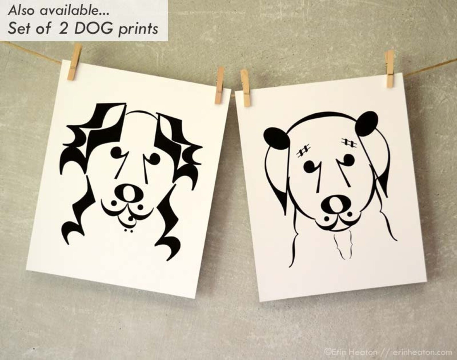 Music gifts / BANJO // DOG SERIES // Music art print 5x7 | Etsy