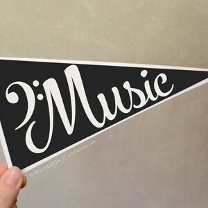 Music Party Decor / Printable MUSIC and BRAVO Pennant Flags / PDF ...