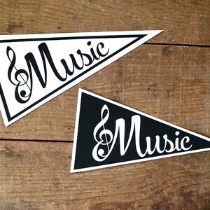 Music party decor / Printable MUSIC and BRAVO pennant flags / | Etsy