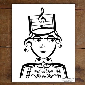 MARCHING BAND GIRL Music Note Art Print / Available in 5x7, 8x10, 11x14 ...