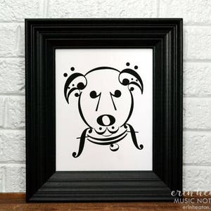 Musical Notes / UKE // DOG SERIES // Music Note Art Print / Available ...