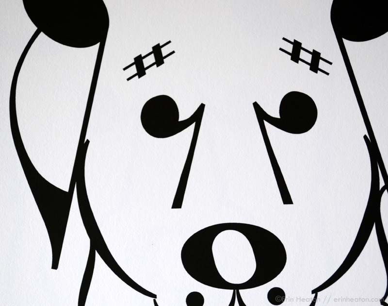 Musical Gift / BELLE Dog Music Note Art Print - 5x7, 8x10, 11x14 ...