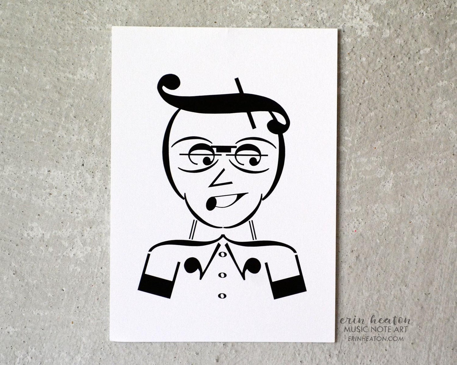 Music Artwork / MUSIC NERD 5x7, 8x10, 11x14 Music Note Art Print ...