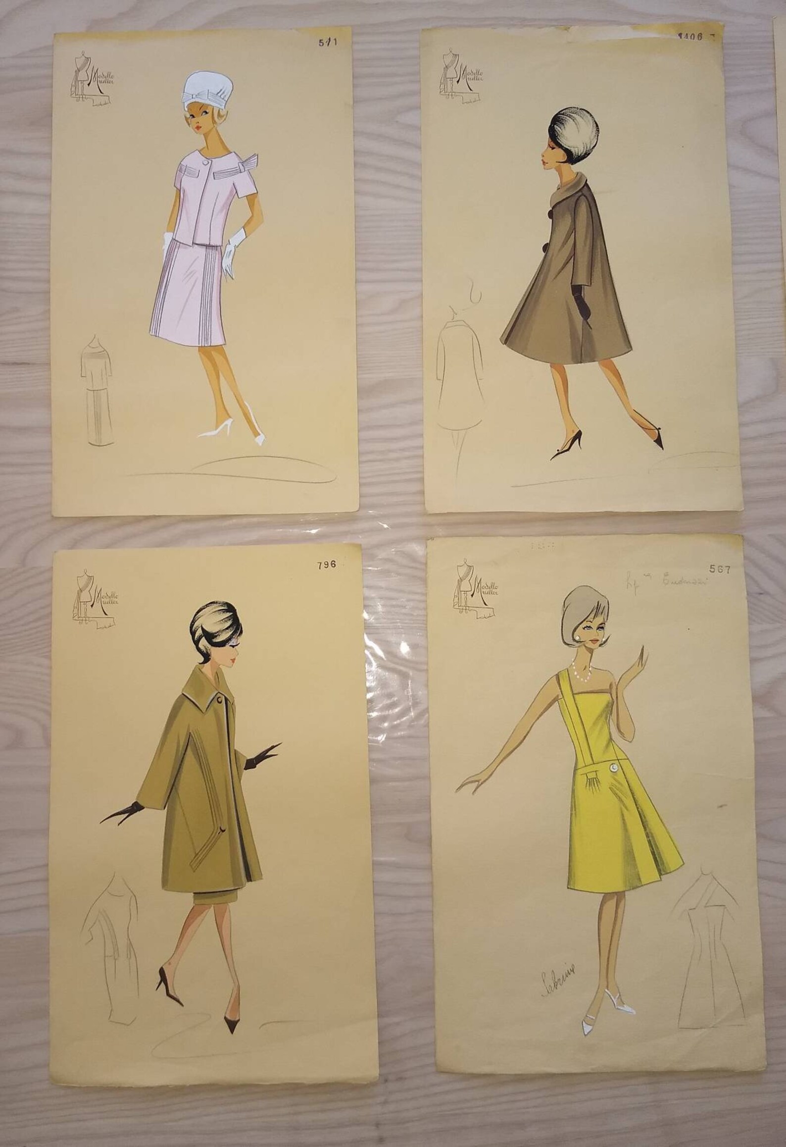 Amazing Vintage 60s Fashion Sketch or Croquis Original Artwork - Etsy