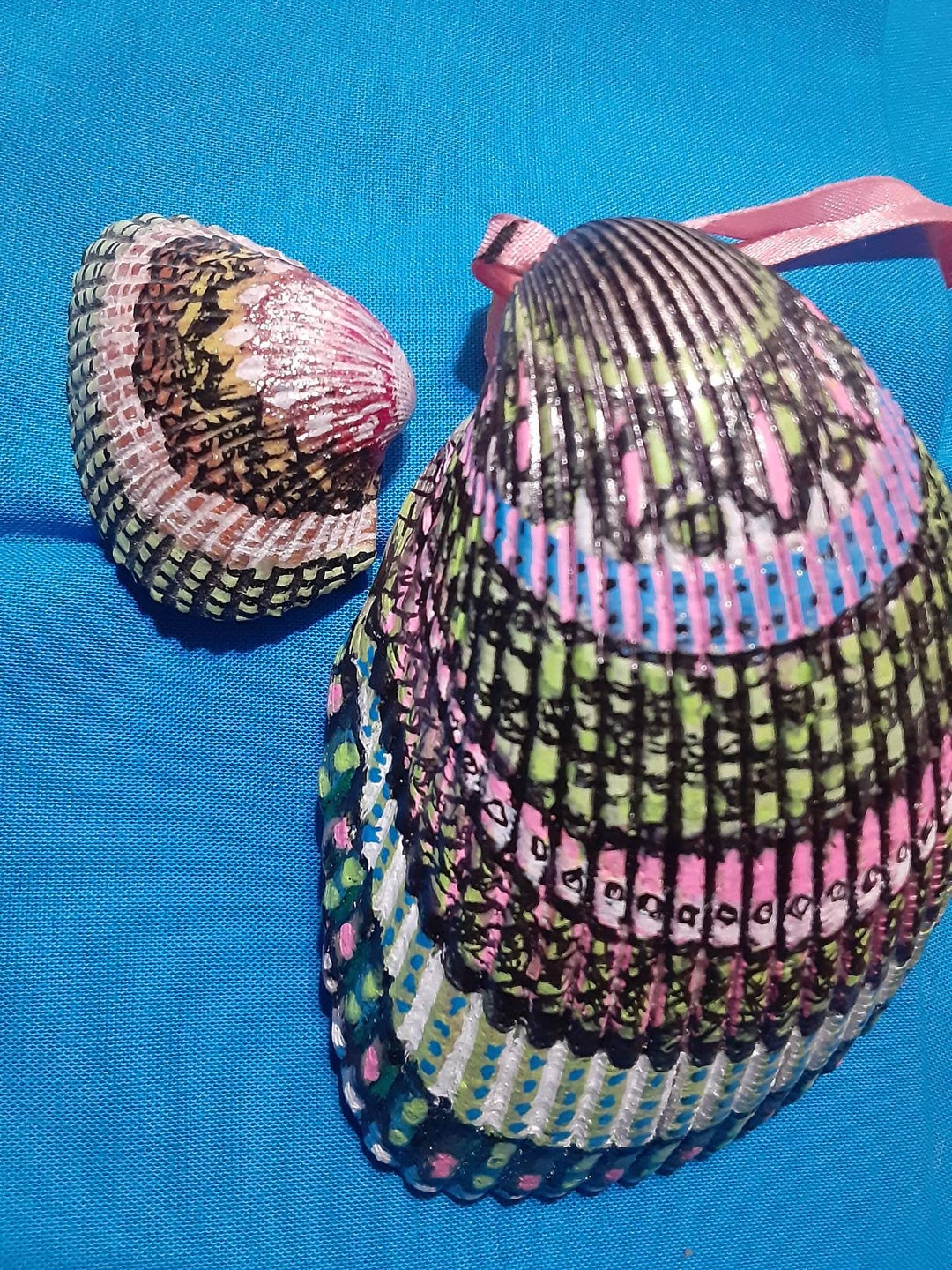 Handpainted Seashell Mandala Seashell Painted Seashells 2 Handpainted ...