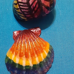 Hand Painted Seashells in Custom Color Theme Lots Hand Painted Shells ...