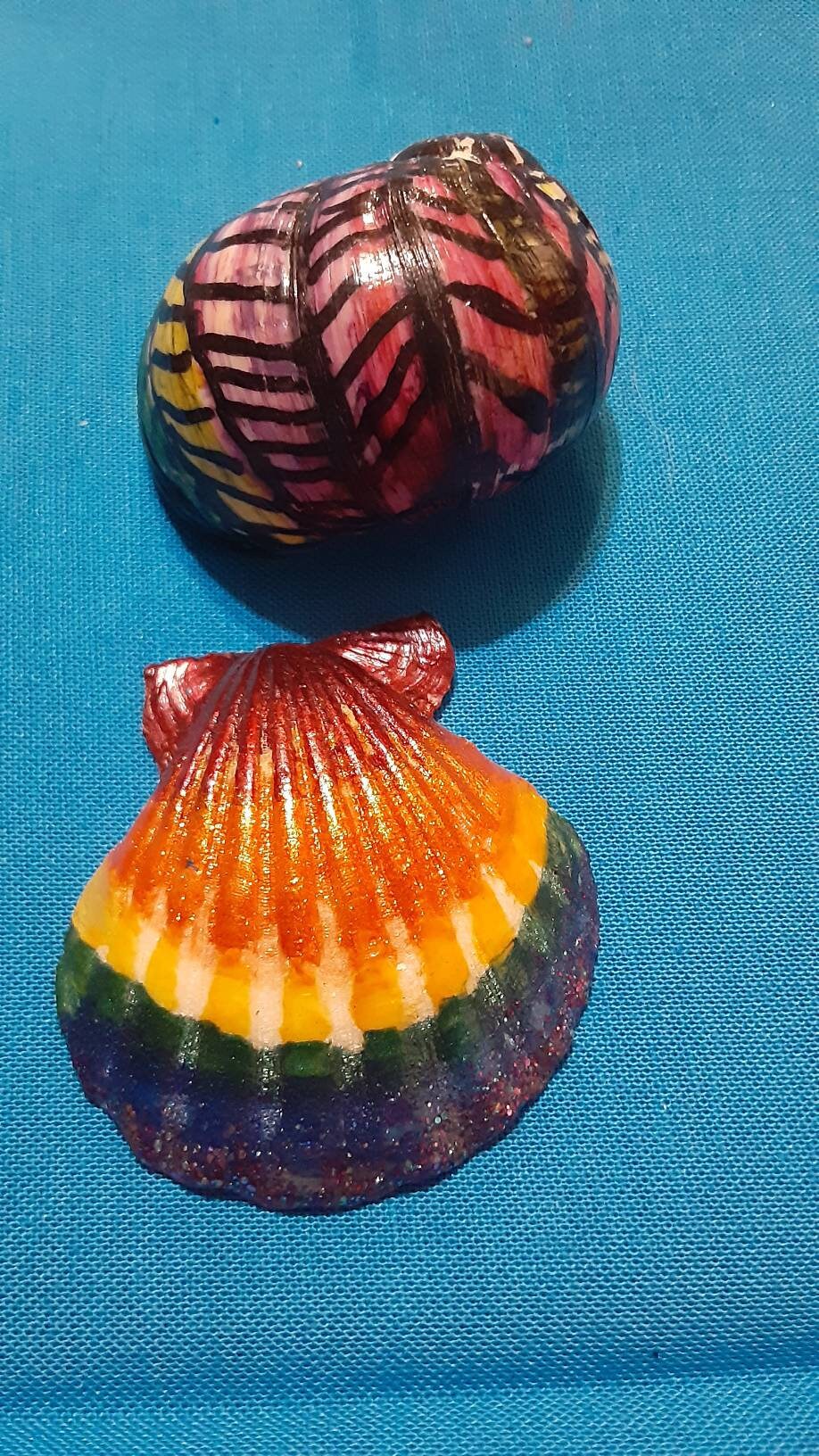 Hand Painted Seashells in Custom Color Theme Lots Hand Painted Shells ...