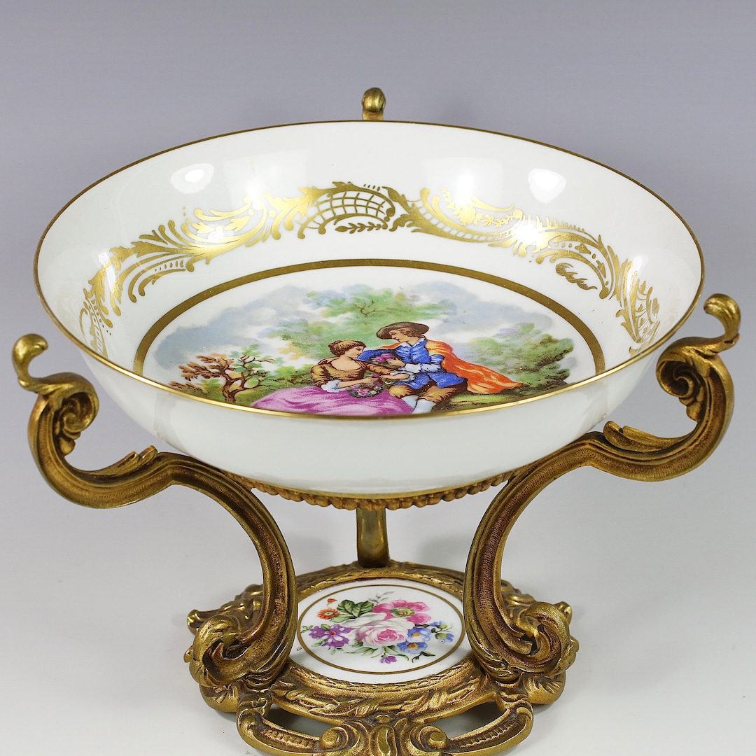 Sevres Made in France, Fragonard Design, Bowl Tazza Bronze Ormolu ...
