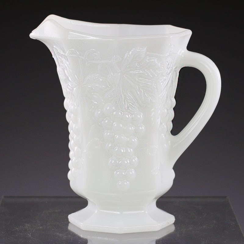 Milk Glass Pitcher - Etsy