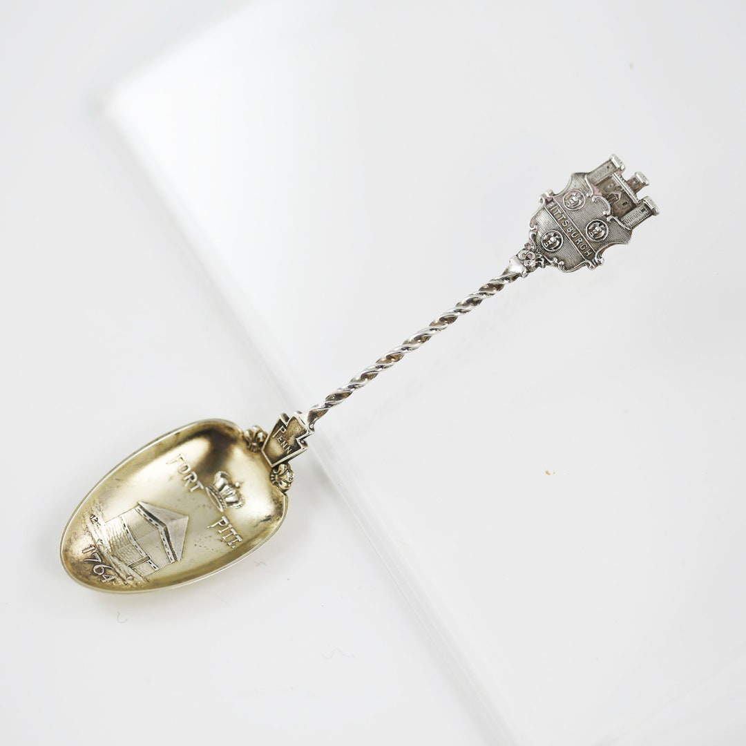 Vintage Sterling Silver Souvenir Spoon, Pat 1891 Fort Pitt - PITTSBURGH ...